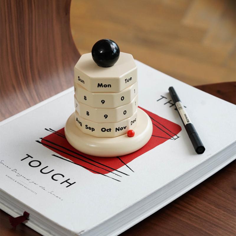 Calendrier Original en Bois à Rotation | MaChambreAesthetic™